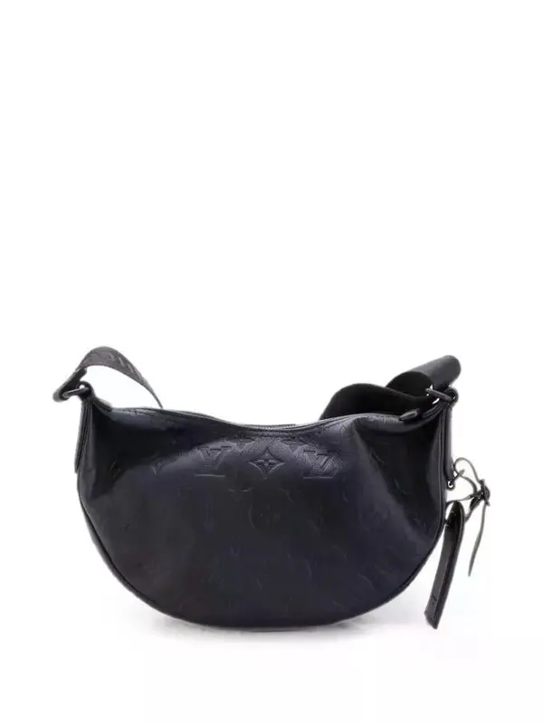 LOUIS VUITTON Hamac Pm Hobo Bag In Monogram Shadow Leather - Black