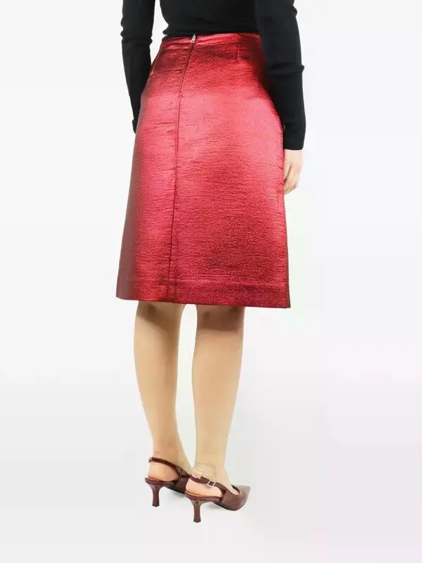 LOUIS VUITTON Metallic Midi Skirt