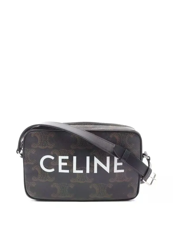 Celine 2010-2026 Medium Triomphe Coated Canvas Messenger Bag Crossbody Bag
