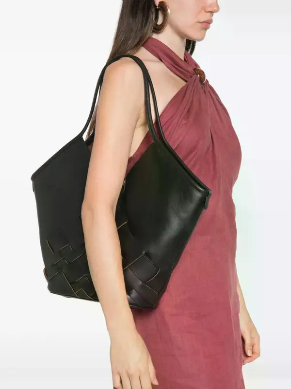 Hereu Coloma Leather Shoulder Bag - Black