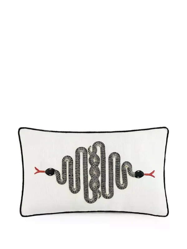 Jonathan Adler Snake Embroidered Cushion