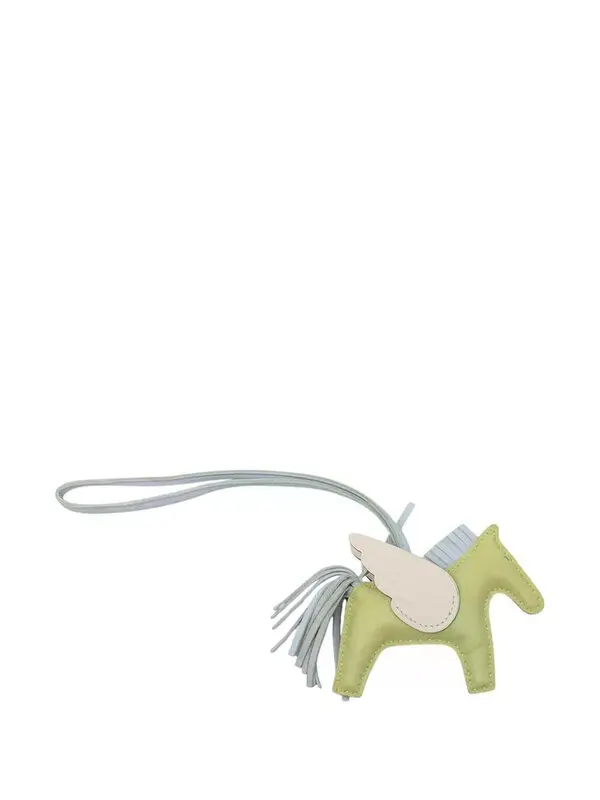 Hermès 2020 Milo Lambskin And Swift Grigri Rodeo Pegase Bag Charm Pm - Green
