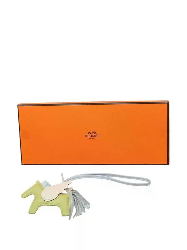 Hermès 2020 Milo Lambskin And Swift Grigri Rodeo Pegase Bag Charm Pm - Green