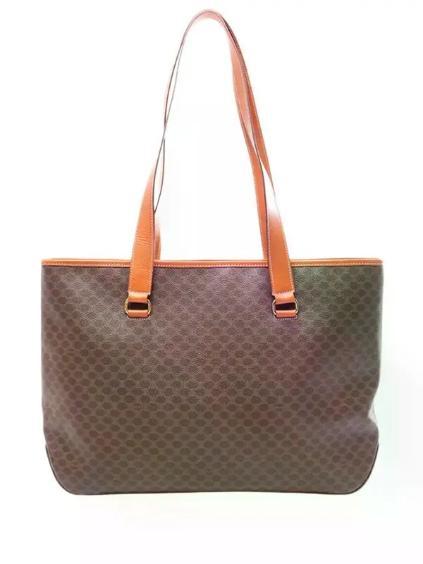Celine 20th Century Macadam Coated Canvas Tote Bag