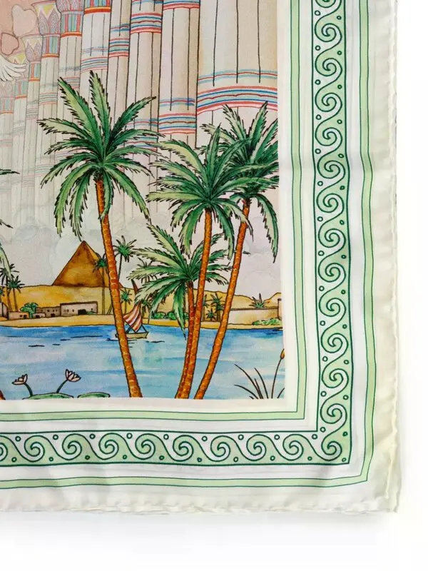 Casablanca Graphic-print Silk Scarf