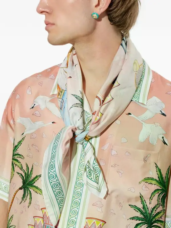 Casablanca Graphic-print Silk Scarf