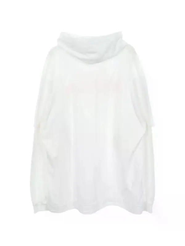 Balenciaga Cotton Graphic Logo Layered Hoodie