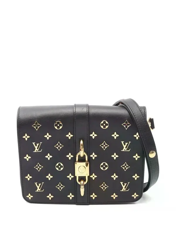 LOUIS VUITTON Monogram Flower Shoulder Bag - Black