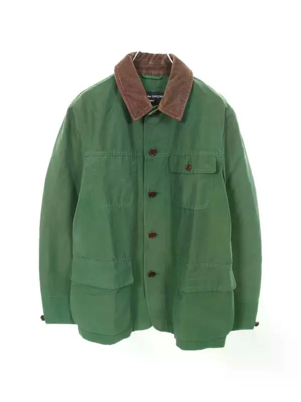 Comme Des Garçons Corduroy Collar Jacket - Green