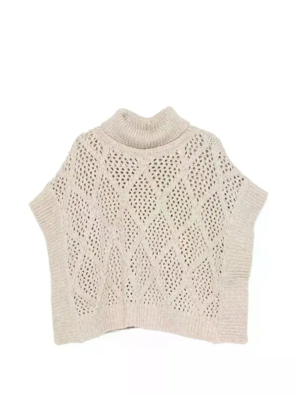 Peserico Open-knit Turtleneck Sweater