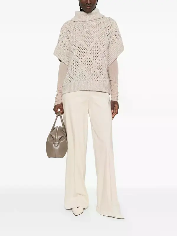 Peserico Open-knit Turtleneck Sweater
