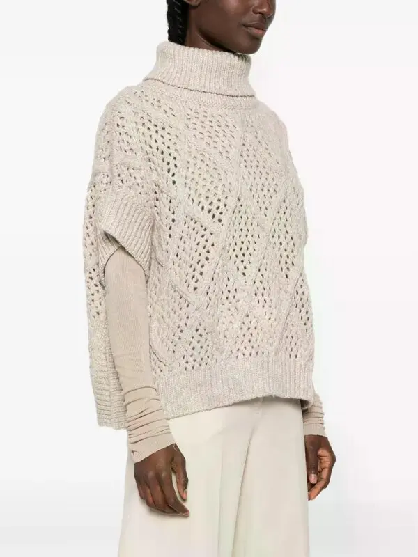 Peserico Open-knit Turtleneck Sweater