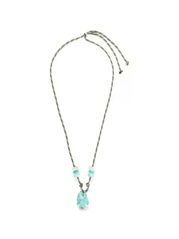 Flowze X Collanine Fish Pendant Necklace - Green