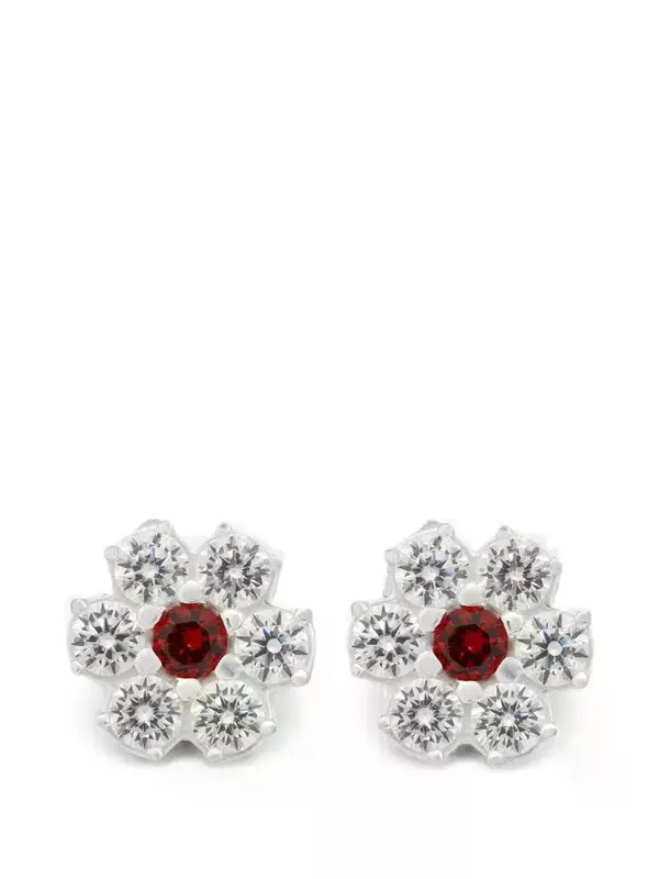 HATTON LABS Crystal-embellished Flower Earrings
