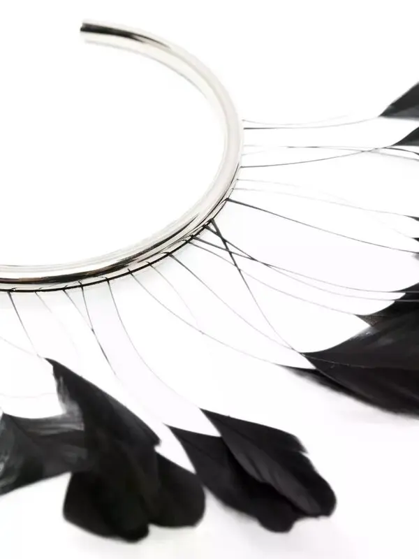 Patrizia Pepe Feather-trim Torque Necklace