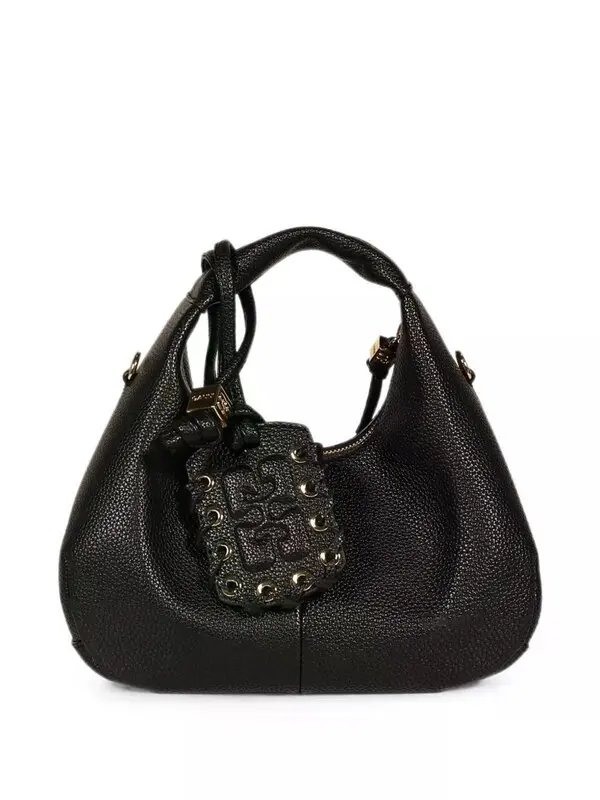 GANNI Hobo Pebbled-leather Shoulder Bag