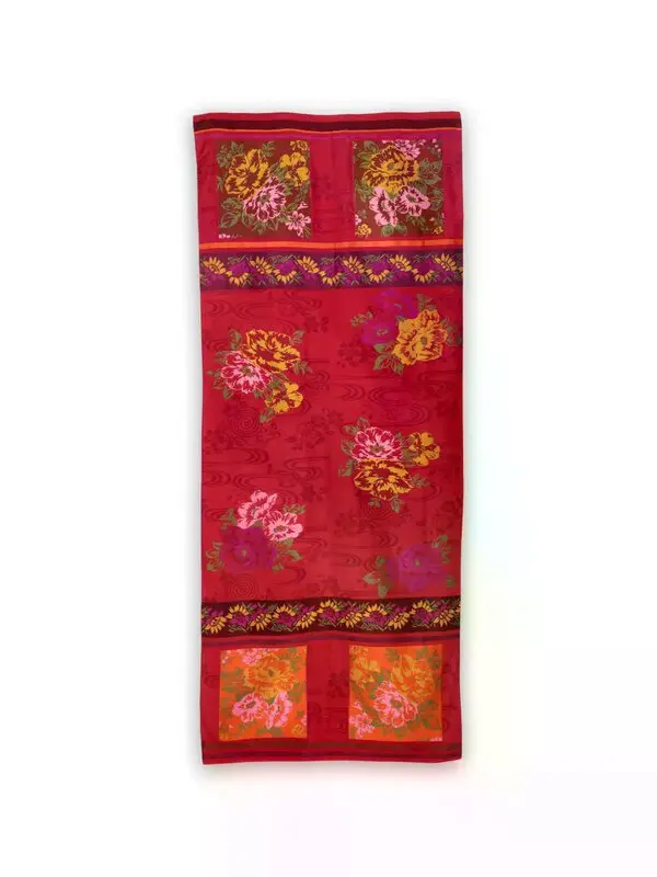 Kenzo Floral-print Scarf - Red