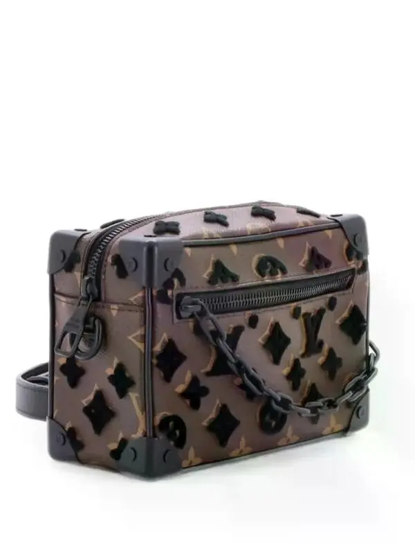 LOUIS VUITTON Soft Trunk Bag Monogram Tuffetage Canvas Mini Crossbody Bag - Black