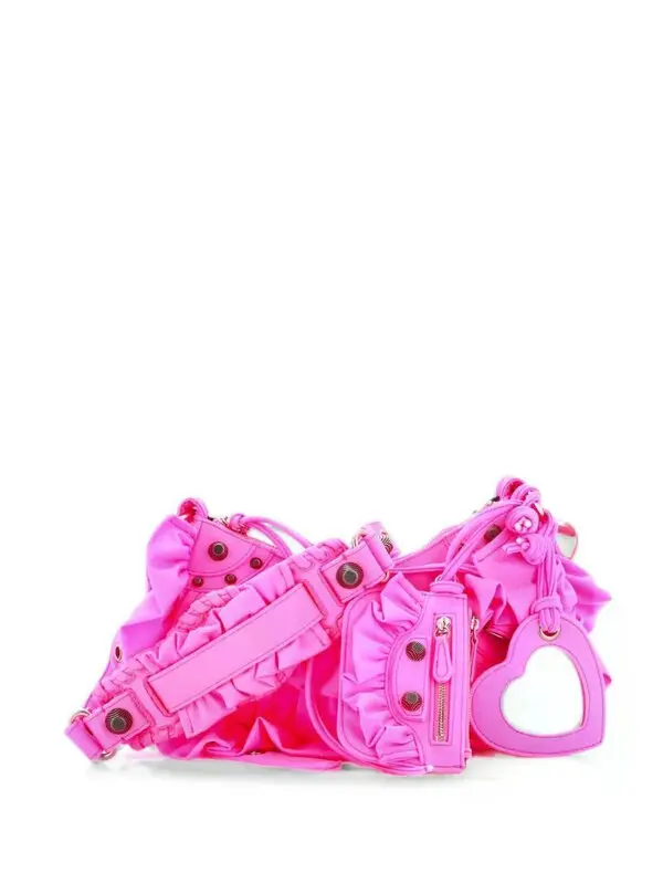 Balenciaga Le Cagole Studded Shoulder Bag - Pink