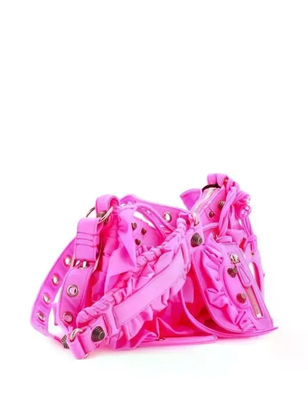 Balenciaga Le Cagole Studded Shoulder Bag - Pink