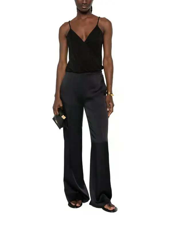 Momoni Glitter-effect Wrap-style Bodysuit