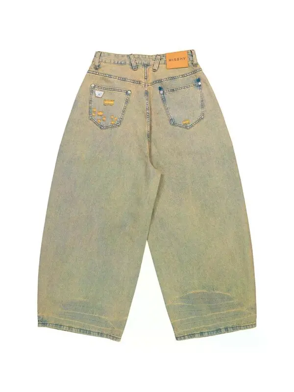 MISBHV Beige Contrast Stitching Jeans