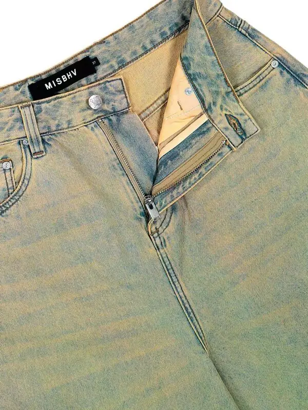 MISBHV Beige Contrast Stitching Jeans