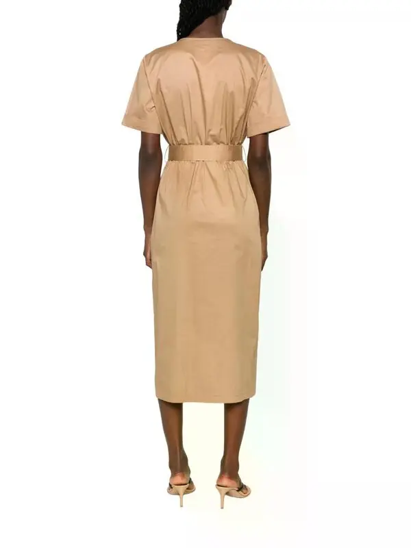 KAOS Belted V-neck Midi Dress