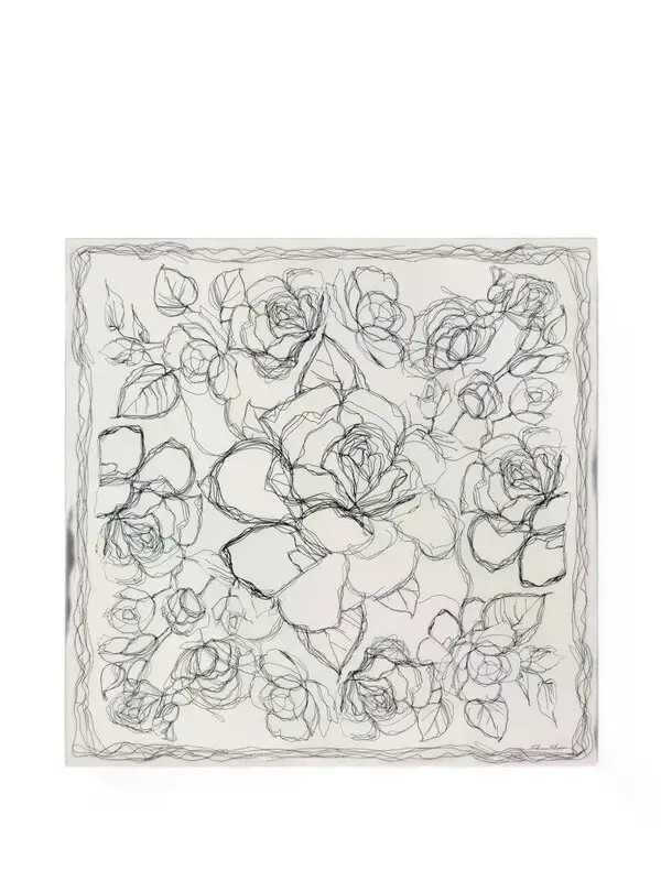 Fabiana Filippi Floral-print Scarf - White