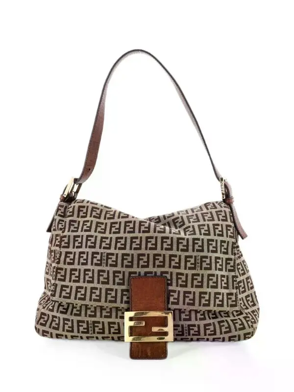 Fendi Mama Forever Bag Zucchino Canvas Shoulder Bag