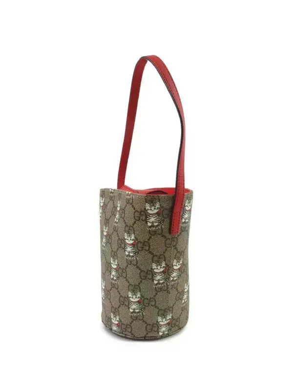 Gucci Gg Supreme Cat-print Tote Bag