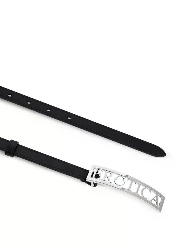 DONDUP Logo Plaque Leather Belt