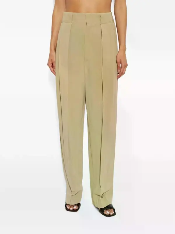 Victoria Beckham Pleated Straight-leg Trousers