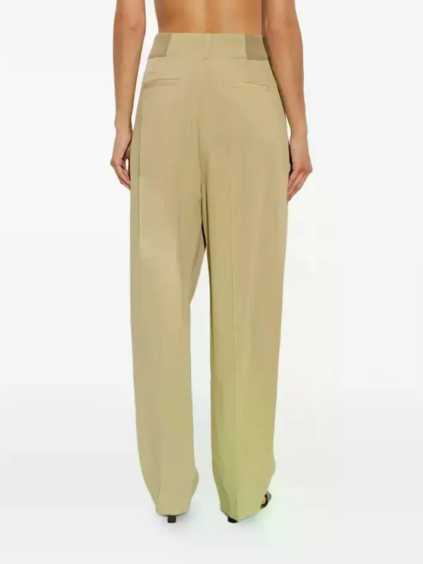 Victoria Beckham Pleated Straight-leg Trousers