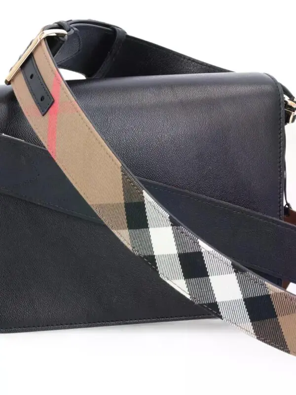 Burberry Mackford Check Messenger Bag - Black