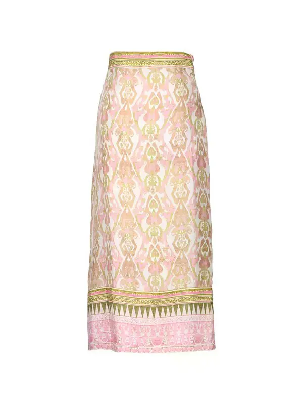 MARIA CHER Abstract-print Wrap Skirt