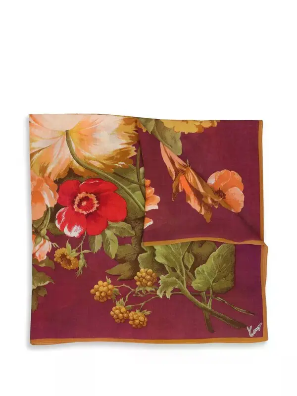 Kenzo Floral-print Scarf - Red