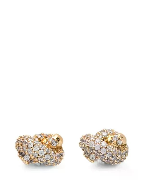 Kate Spade New York Sailor's Knot Crystal-embellished Stud Earrings - Gold
