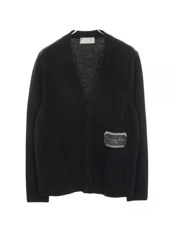 Dior Logo-embroidered Cardigan - Black
