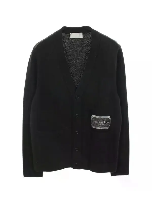 Dior Logo-embroidered Cardigan - Black