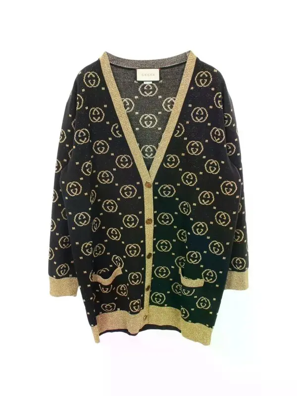 Gucci Interlocking G Pattern Cardigan - Black