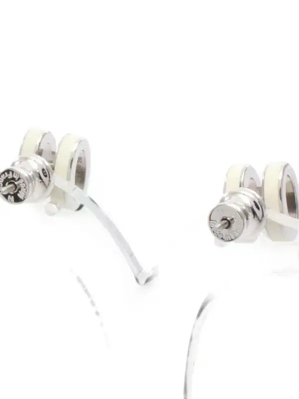 Hermès 2010s Mini Pop H Earrings - Silver