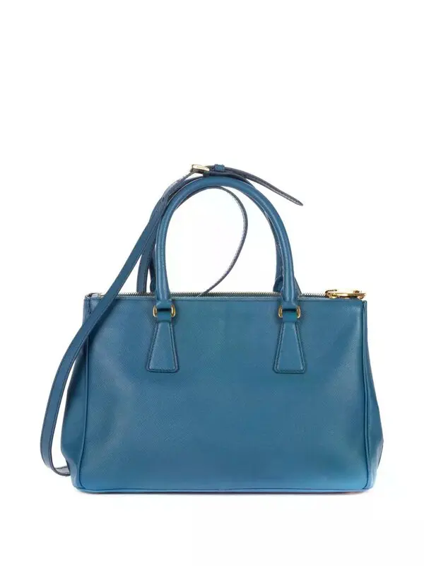 Prada Saffiano Leather Galleria Tote Bag - Blue