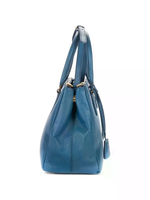 Prada Saffiano Leather Galleria Tote Bag - Blue