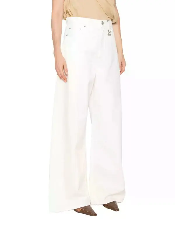Sportmax Logo-patch Wide-leg Jeans