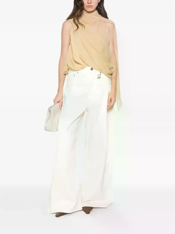 Sportmax Logo-patch Wide-leg Jeans