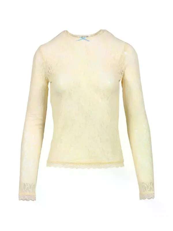 Sandy Liang Scoby Lace Bow-detail Top