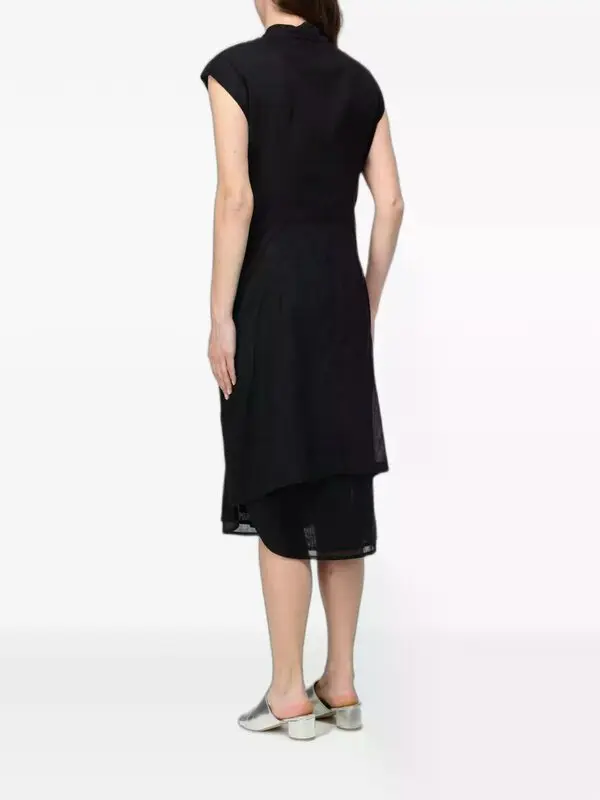 TELA Sleeveless Knot Detail Midi Dress - Black