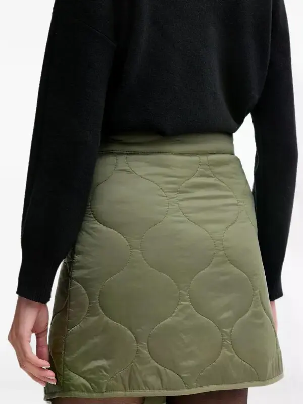 Alpha Industries Als Quilted Flap-pocket Mini Skirt - Green