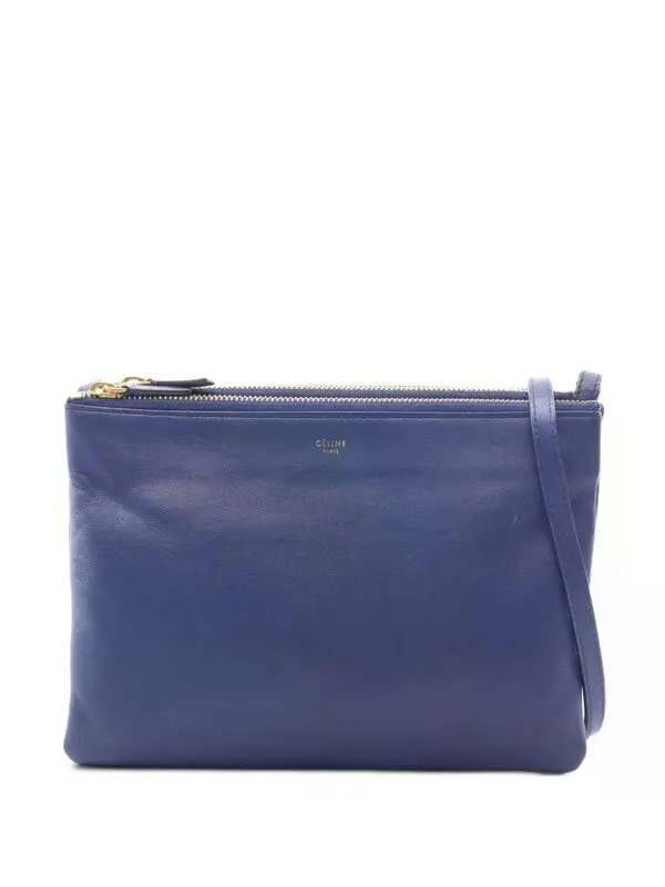Celine Trio Leather Shoulder Bag - Blue
